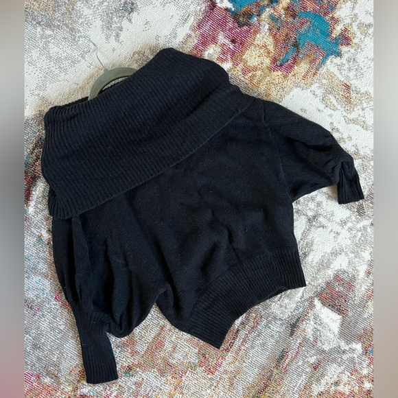 Express | Sweaters | Express Design Studio Off Shoulder Black Sweater ...